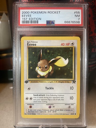 1st Edition Eevee PSA 7 2000 Pokemon Team Rocket Near Mint TCG | eBay