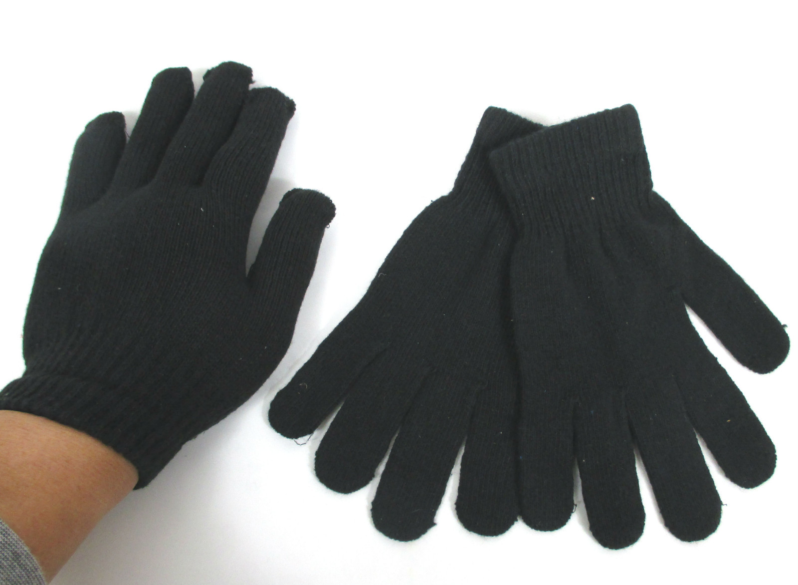 LOT OF 2 PAIR-UNISEX MAGIC KNIT ADULT GLOVE ONE SIZE STRETCHABLE | eBay