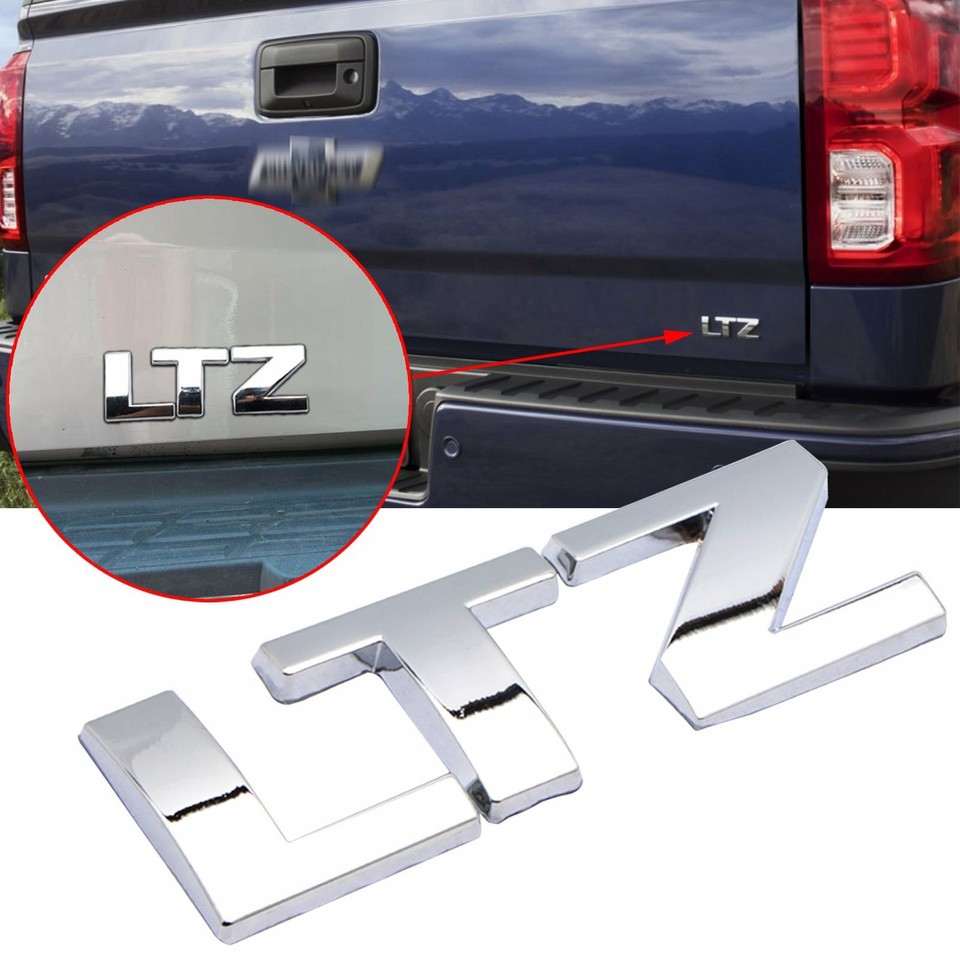 NEW 1X Aluminum Silver/MATTE BLACK LTZ Emblem Badge Letter Sticker For ...