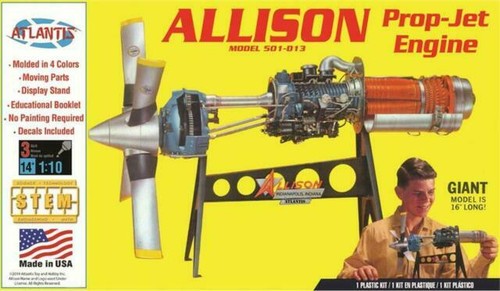 LARGE AIRPLANE MODEL KIT AIRCRAFT JET ENGINE ALLISON PROP 501-D13 ...