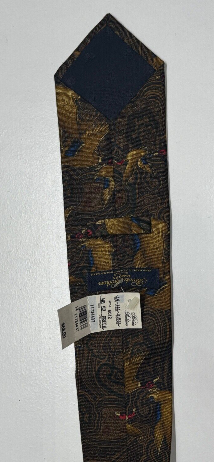 Brooks Brothers Hand Made USA Madder Brocade Paisley Pheasant Overlay ...