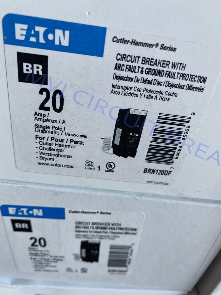 EATON BRN120DF SINGLE POLE 20AMPS DUAL FUNCTION NEW | eBay