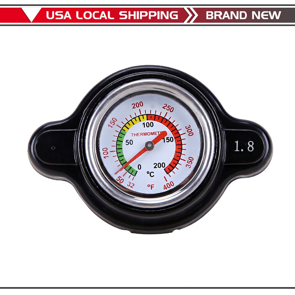 High Pressure Radiator Cap w/ Temperature Gauge 1.8 Bar Radiator Cap ...