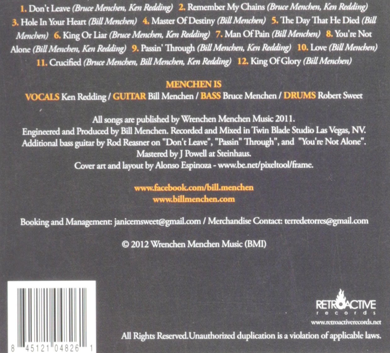 MENCHEN - IN THE LIGHT (*NEW-CD, 2012, Retroactive) Stryper Metal ...