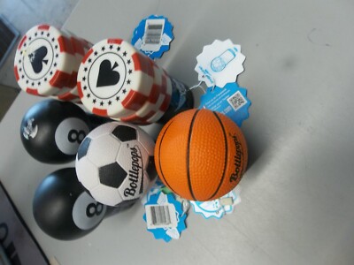 bottlepops Beer Soda Bottle Cap opener lot of 6 Baseball, 8 Ball ...
