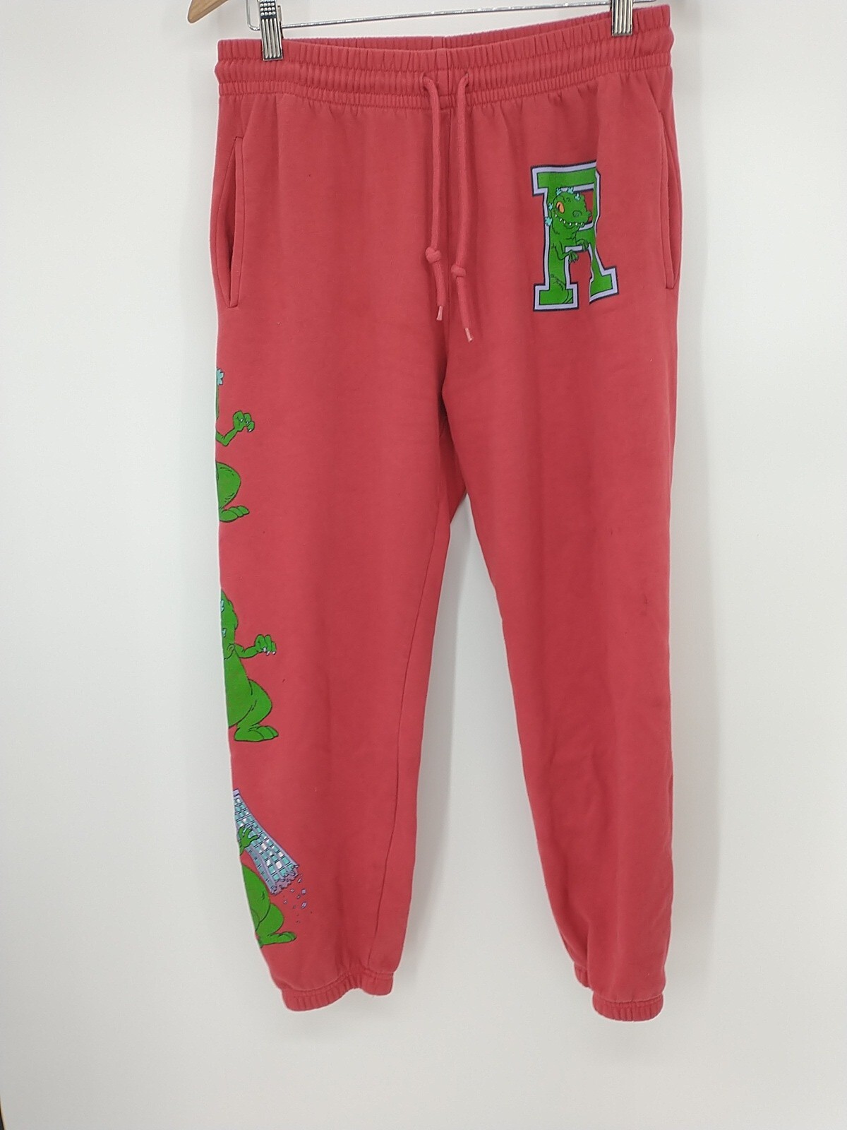 Nickelodeon reptar rugrats red athletic cuffed sweatp… - Gem