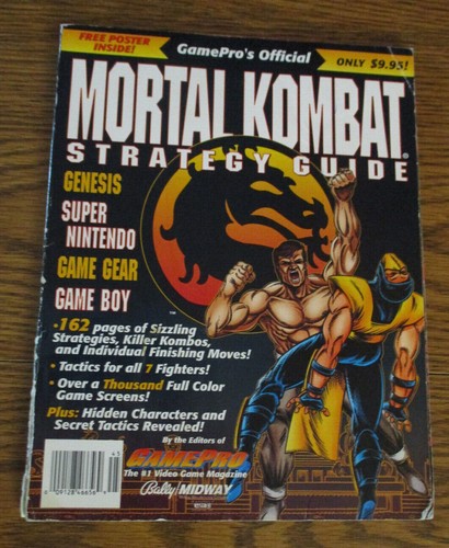 Gamepro's MORTAL KOMBAT Official Strategy Guide SNES Genesis Game Boy W ...