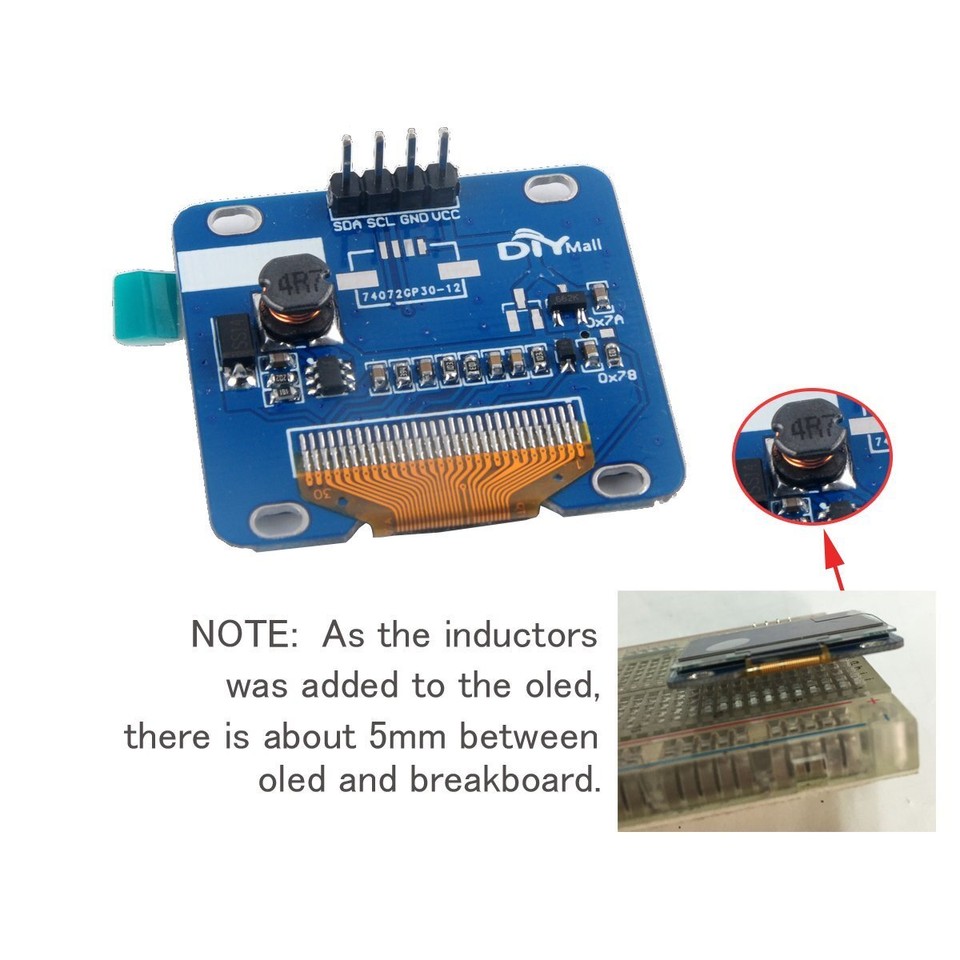 3pcs 1.3" inch OLED Display Screen Module 128x64 I2C IIC Serial SH1106 ...
