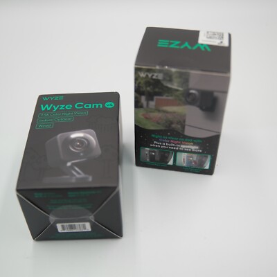 Wyze Cam V4 Wi-Fi Smart Home Security Cameras, Indoor/Outdoor, 2 Pack ...