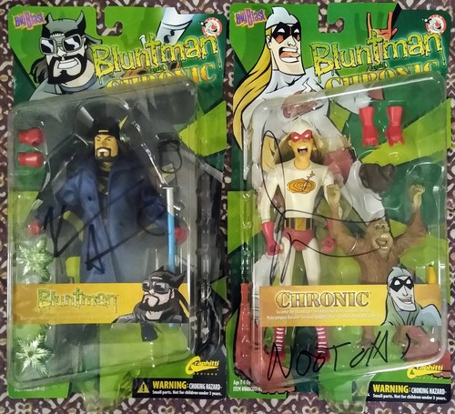 Big Blast View Askew 2002 Bluntman & Chronic Signed Action Figure Set ...