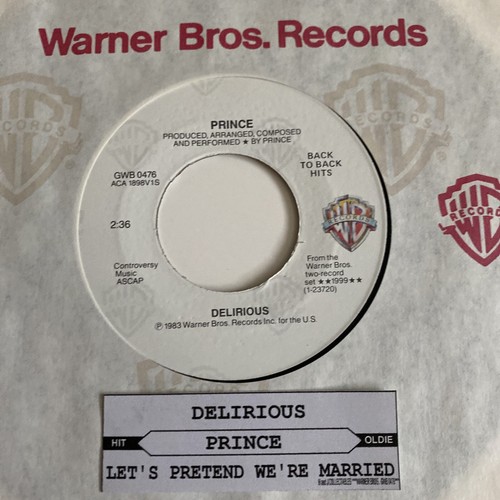 Prince 45 Delirious / Let's Pretend We're Married NEW reissue unplayed ...