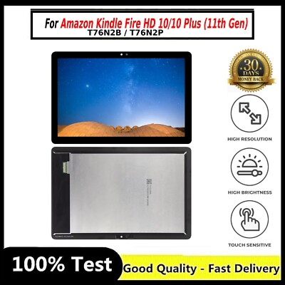Amazon Kindle Fire HD 10/10 Plus (11th Gen) T76N2B T76N2P LCD Screen ...