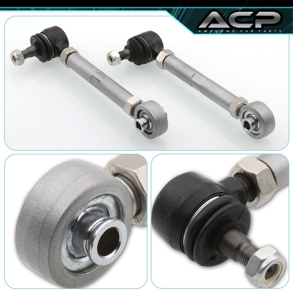 Silver Adjustable Rear Lower Toe Control Arm Kit For 08-15 Mitsubishi ...