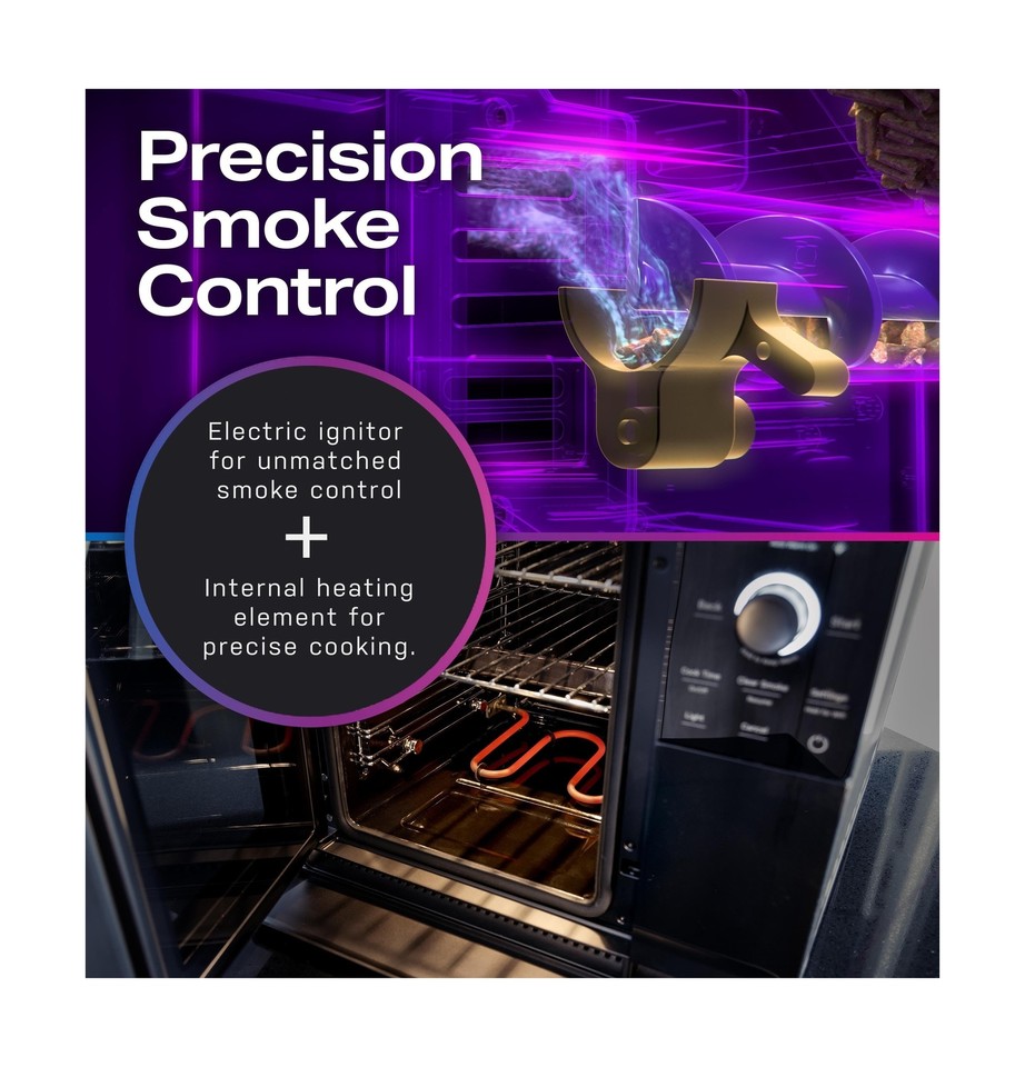 GE Profile Smart Indoor Smoker with Active Smoke Filtration, Precision ...