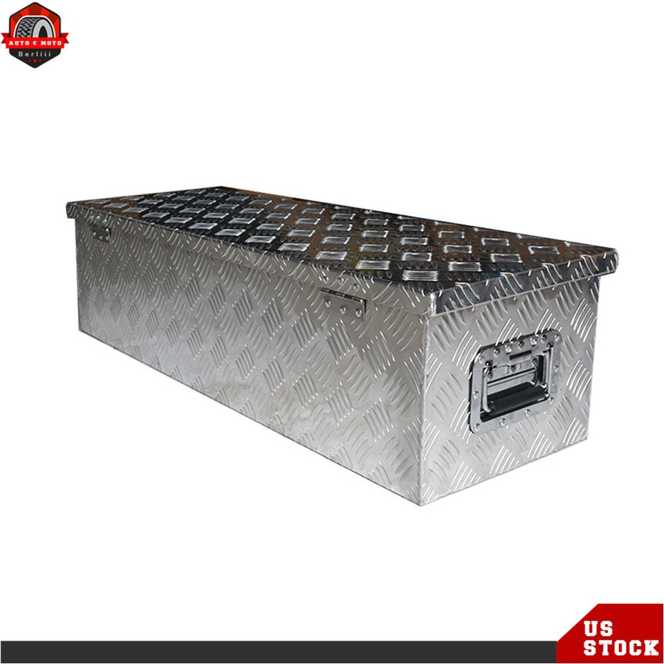 39"x13"x10" Silver Aluminum Pickup Truck Trunk Bed Tool Box Trailer ...