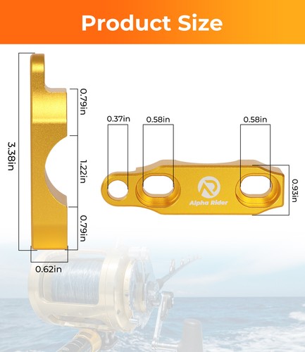 For PENN International 20/30/50/70 Aluminum Reel Clamp Anodized Fishing ...