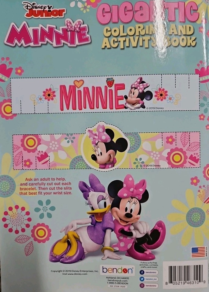 Minnie Mouse Gigantic Coloring & Activity Book w/ Jumbo Crayons & 150 ...
