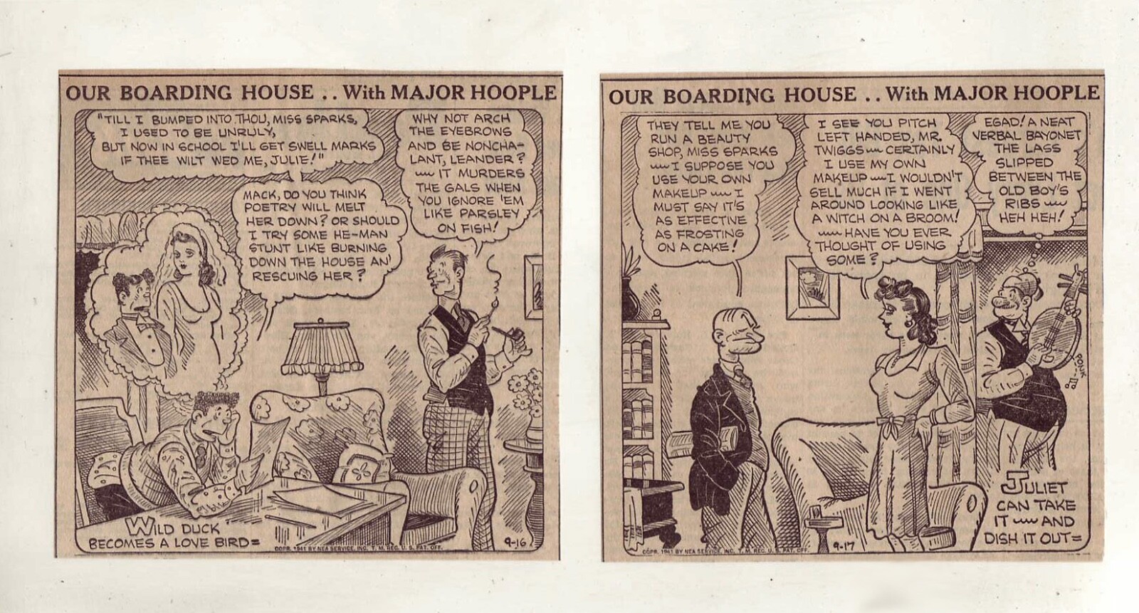 Our Boarding House w/ Major Hoople - 20 funny comic panels from June ...