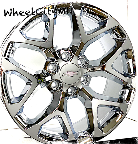 22” Chrome Snowflake 5668 SFO Replica OE Wheels fits Chevy Tahoe ...