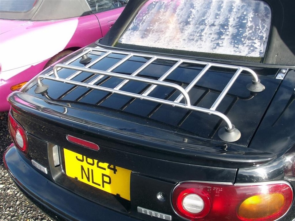 Boot luggage rack for Mazda MX-5 with spoiler stainless steel fitting ...