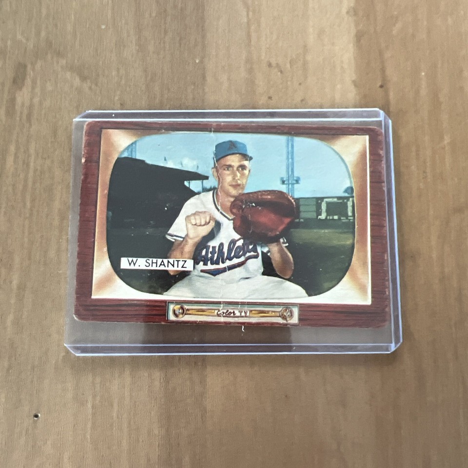 1955 Bowman #175 Billy Shantz GVG RC Rookie Athletics Creased | eBay
