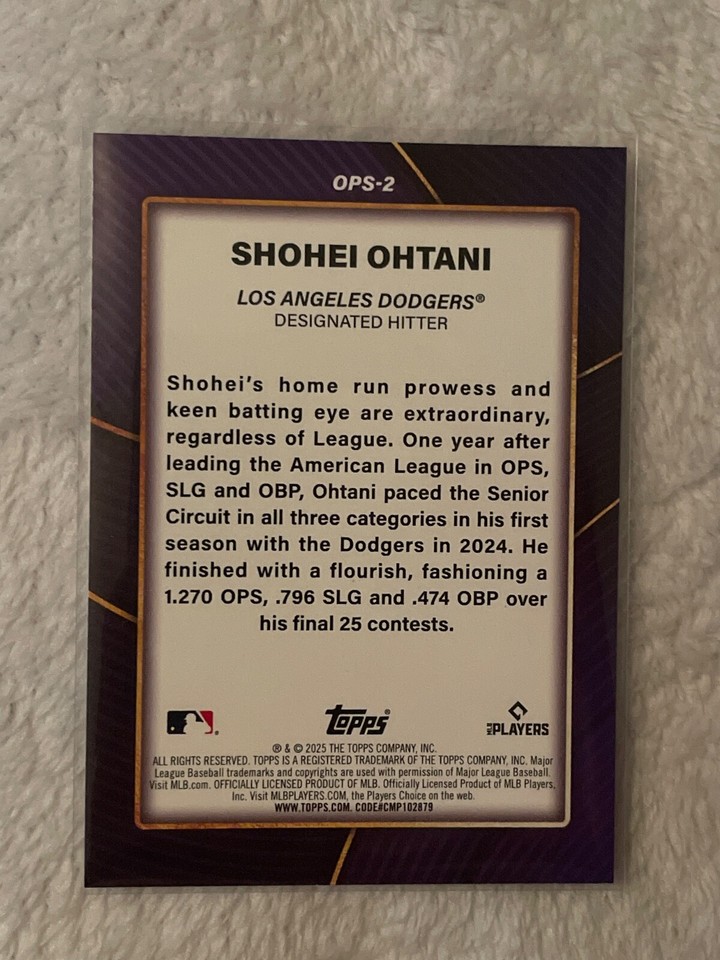 Dodgers Shohei Ohtani- 2025 Topps Series 2 OPS Leaders #OPS-2 | eBay