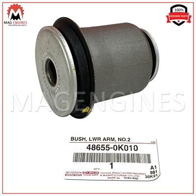 48655-0K010 GENUINE OEM BUSH, FRONT LOWER ARM, NO.2, RH/LH 486550K010 ...
