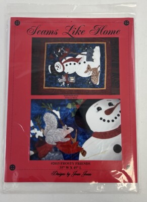 SEAMS LIKE HOME #2015 FROSTY FRIENDS SNOWMEN QUILT PATTERN JOAN JONES ...