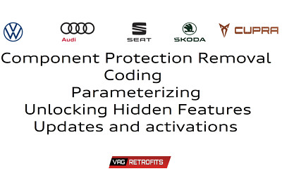 COMPONENT PROTECTION REMOVAL CODING ACTIVATIONS AUDI VW SEAT SKODA ...