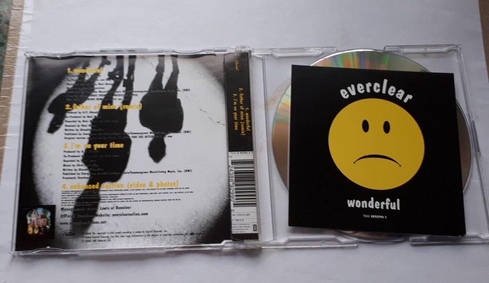 Everclear : Wonderful - UK Enhanced CD Single - with "Emoji" Card ...