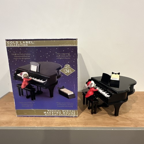 Maestro Mouse Recital Piano Gold Label Collection Mr Christmas Box ...