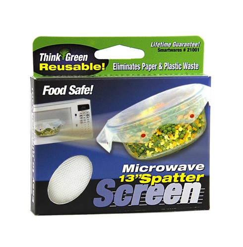 Microwave Spatter Screen Reusable Non-Stick Mesh Folds Flat 13 Inch ...