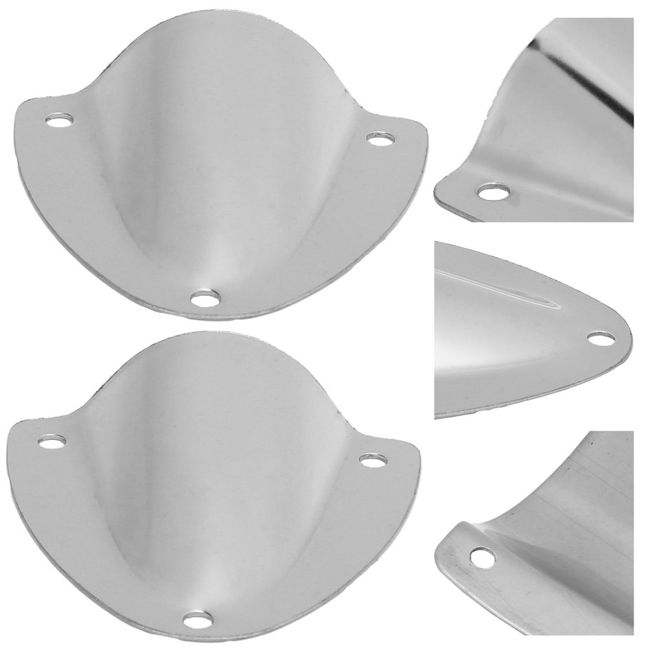 2pcs Clam Shell Vent Wire Pass Through Cover Polished Stainless Steel ...