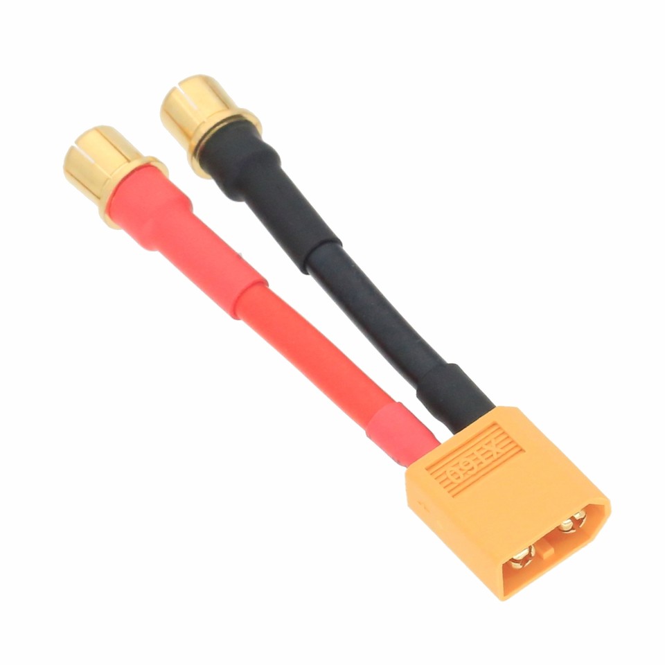 Brushless Motor Bullets 8mm Male Plug to XT60 Male Plug cable 12AWG 5CM ...