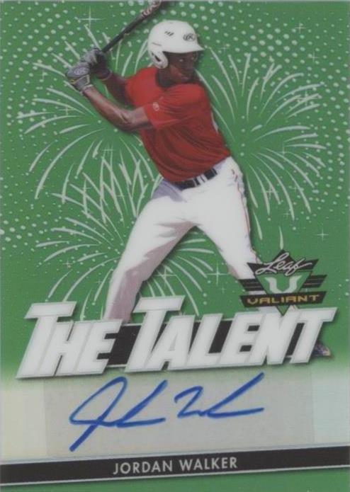 2020 Leaf Valiant - The Talent Jordan Walker #TT-JW1 Green Prismatic ...
