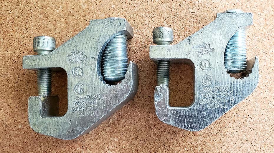 Eaton B-Line Cable Tray Ground Clamp 9A-2130 Tin Plated 6 AWG to 250 ...