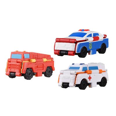 3 Pieces Transformable Cars Compact Anti Reverse Car Toy Dual Design ...