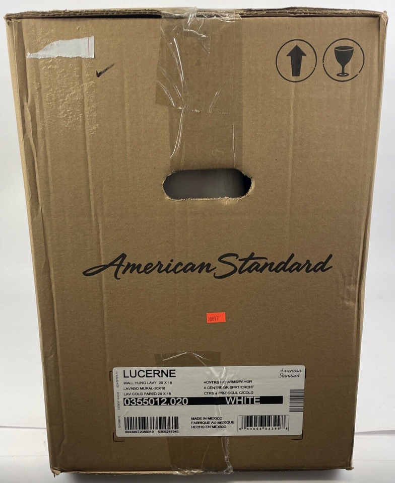 NEW American Standard 0355.012 Lucerne 20-1/2" Wall Mounted Porcelain ...