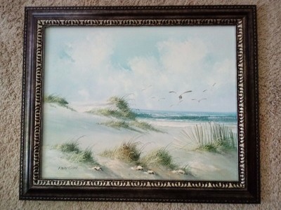 Original Oil_on_Canvas by Neil Adamson Painting Beach Grassy Dunes and ...
