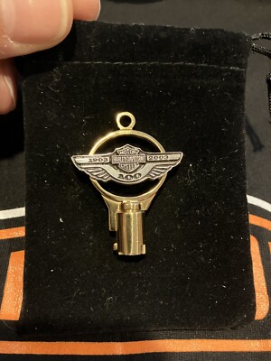 Harley Davidson 100th Aniversary Solid Brass And Sterling Silver Gold ...