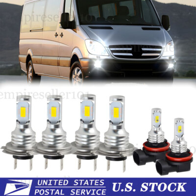 For Mercedes-Benz Sprinter 2500 3500 2011-2018 6X LED Headlight +Fog ...