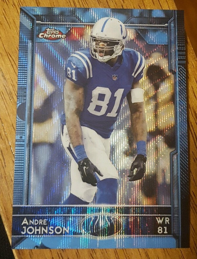 2015 Topps Chrome - Andre Johnson #96 Blue Wave Refractor for sale ...