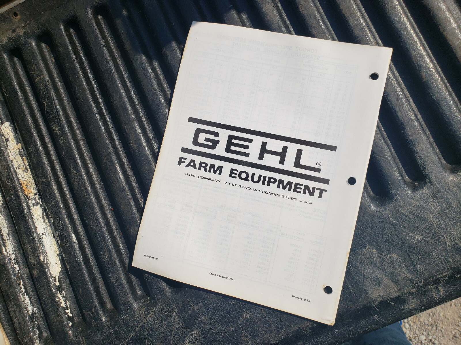 Original GEHL 1310 Fixed Chamber Round Baler ~ Service Parts Manual | eBay