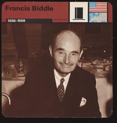 Francis Biddle Edito Service Card Second World War II Person | eBay