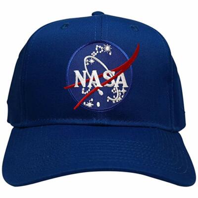 NASA Insignia Space Logo Embroidered Patch Snapback Cap - Royal Blue ...