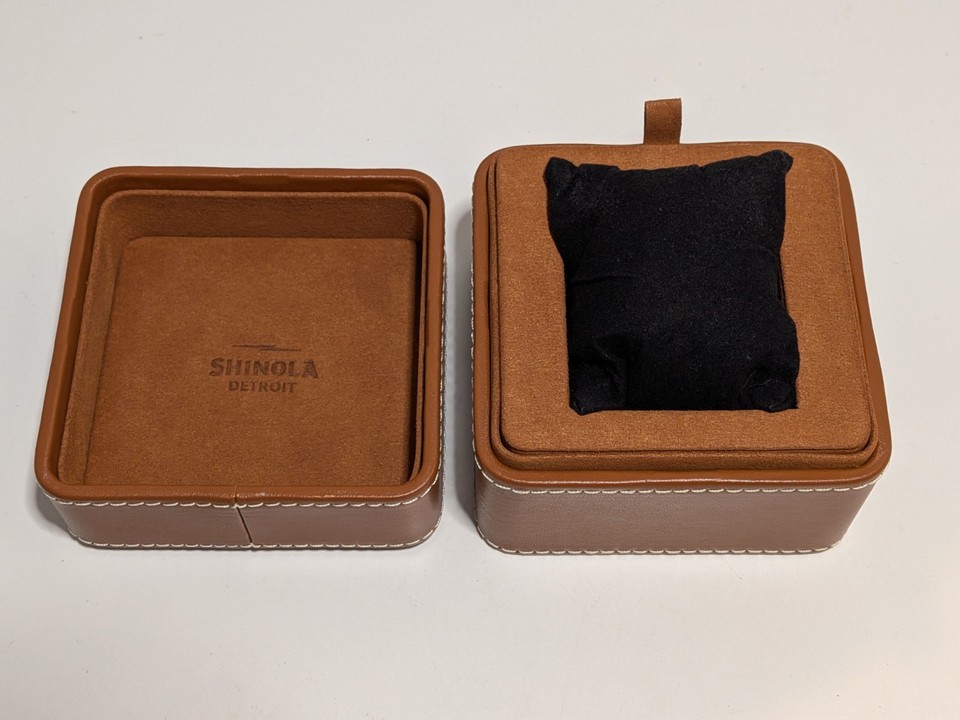 Shinola Detroit Brown Leather Watch Box Case For Single Watch ...