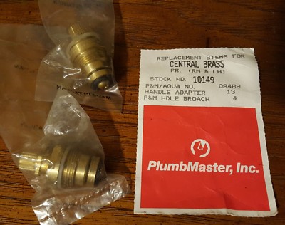 Central Brass Stem Replacements by Plumbmaster, 1 Set (New) | eBay