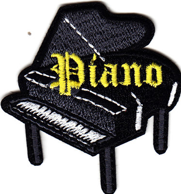 PIANO Iron On Patch Music Musician Pianist | eBay