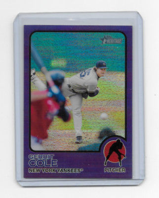 2022 Topps Heritage Gerrit Cole Purple Refractor New York Yankees | eBay