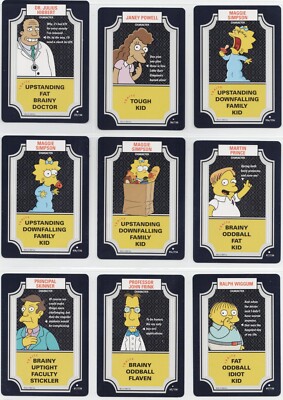 The Simpsons Trading Card Game TCG Wizards of the Coast 2003 Lot of 18 ...